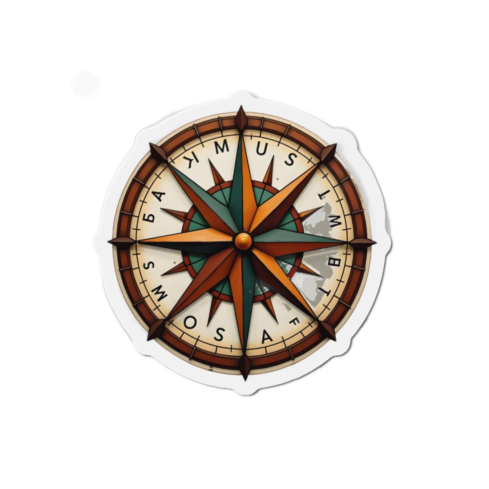 Compass Rose Fridge Magnet, Vintage Nautical Kitchen Magnet, Sailing ...