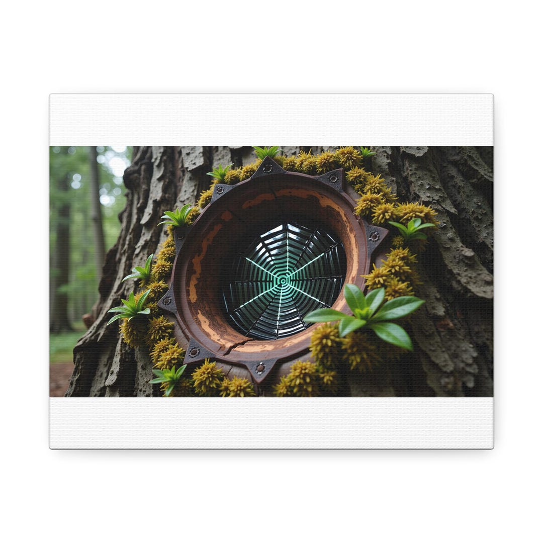 Spider Web Canvas Wall Art | Fantasy Forest Home Decor for Living Room ...