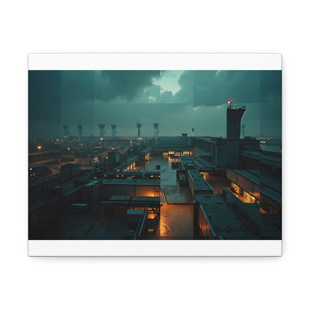 Airport Terminal Canvas Wall Art | Cinematic Aviation Photography Home ...