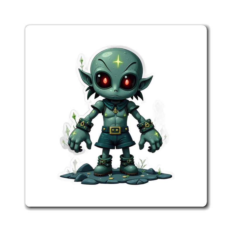 Cute Goblin Fridge Magnet, Fantasy Kitchen Magnet, Anime Gaming ...