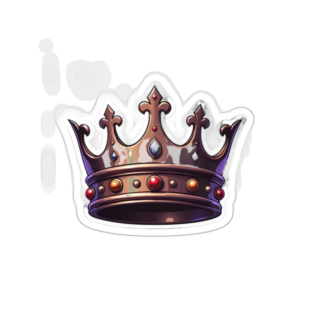 Royal Crown Sticker, Fantasy Vinyl Decal, Laptop Sticker, Medieval King ...