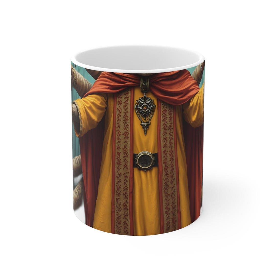 Multi Armed Monk 11oz Mug - Dark Fantasy Mystical Warrior Digital Art ...
