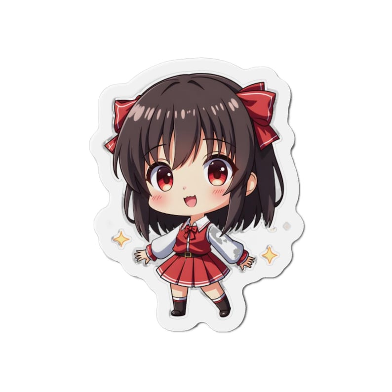Kawaii Anime Girl Fridge Magnet, Cute Kitchen Magnet, Chibi Die Cut ...