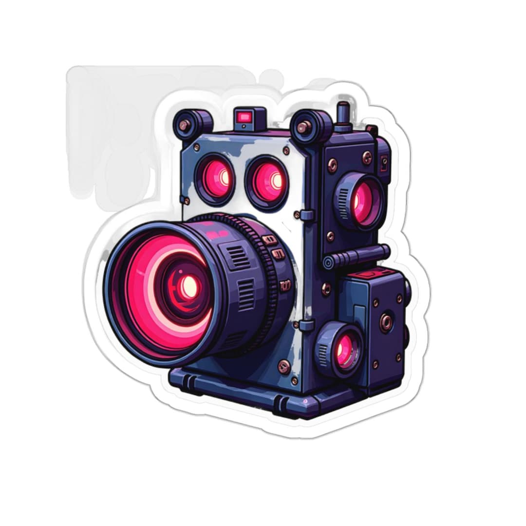 Retro Camera Sticker, Vintage Photography Vinyl Decal, 80s Aesthetic ...