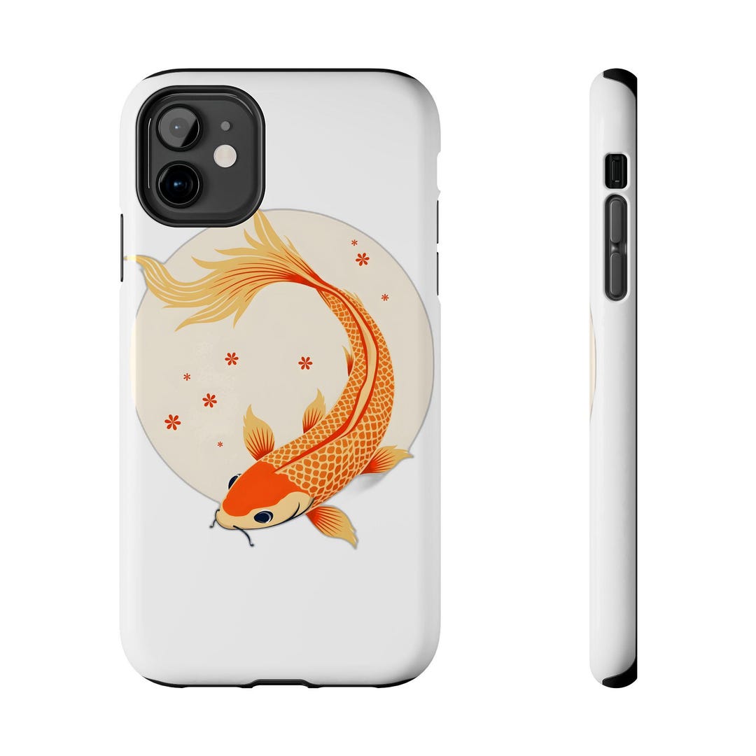 Koi Fish Phone Case - Japanese Traditional Art Design - Zen Minimalist ...