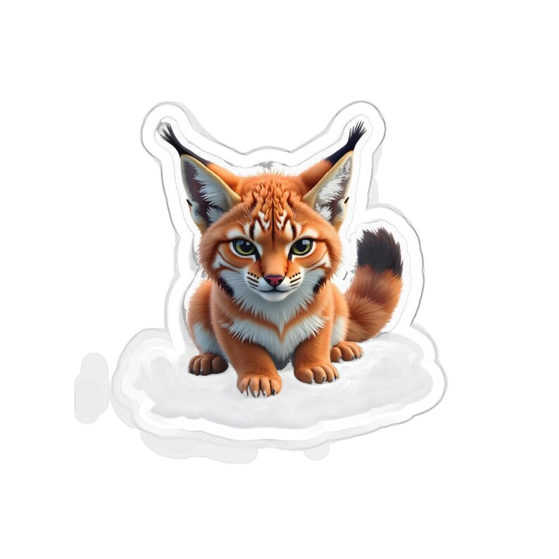 Cute Lynx Sticker, Waterproof Vinyl Decal, Laptop Sticker, Animal Die ...