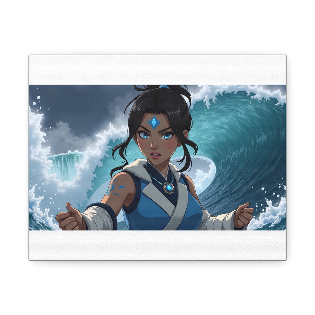Anime Water Bender Canvas Wall Art | Mystical Fantasy Home Decor for ...
