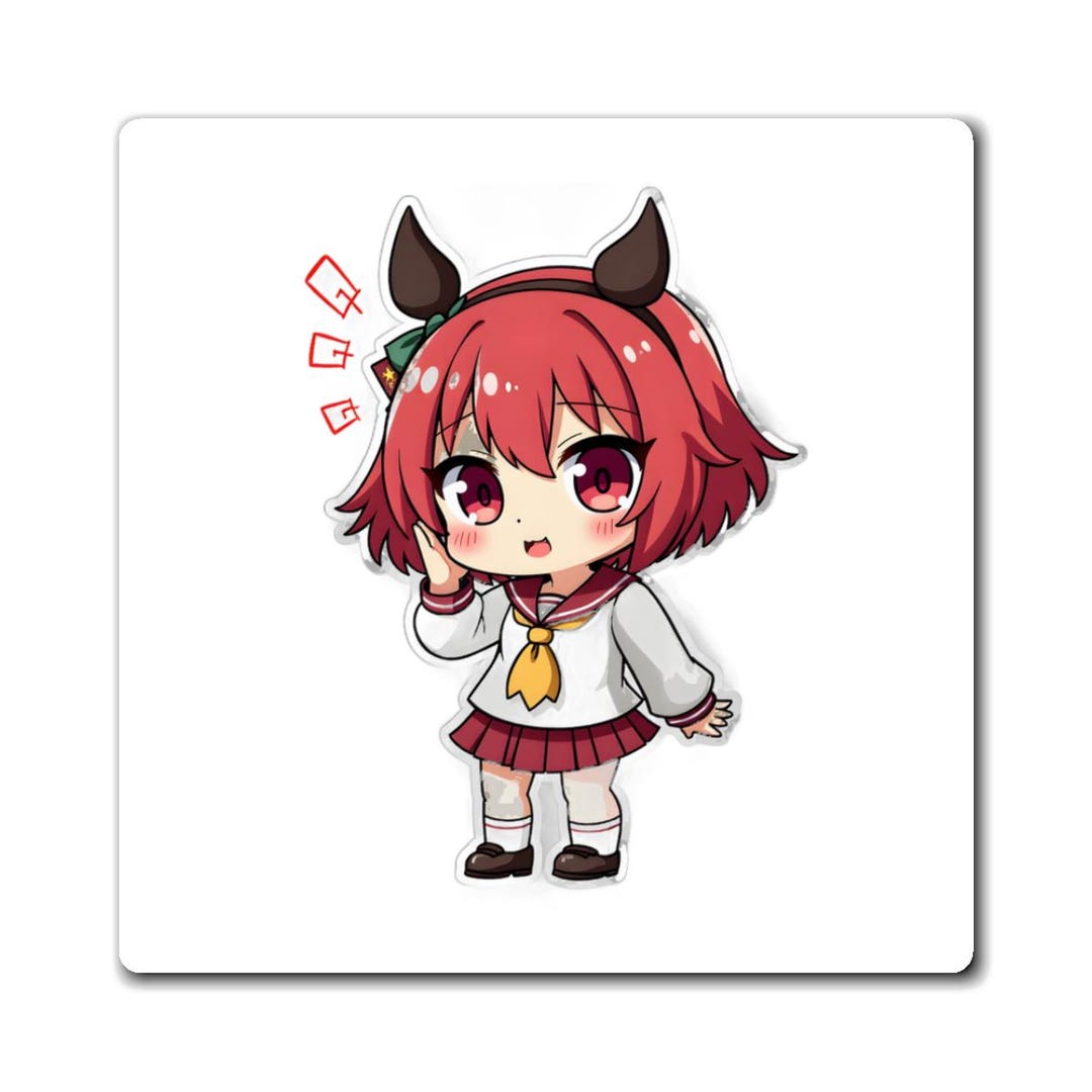 Cute Anime Girl Fridge Magnet, Chibi Kitchen Magnet, Kawaii ...