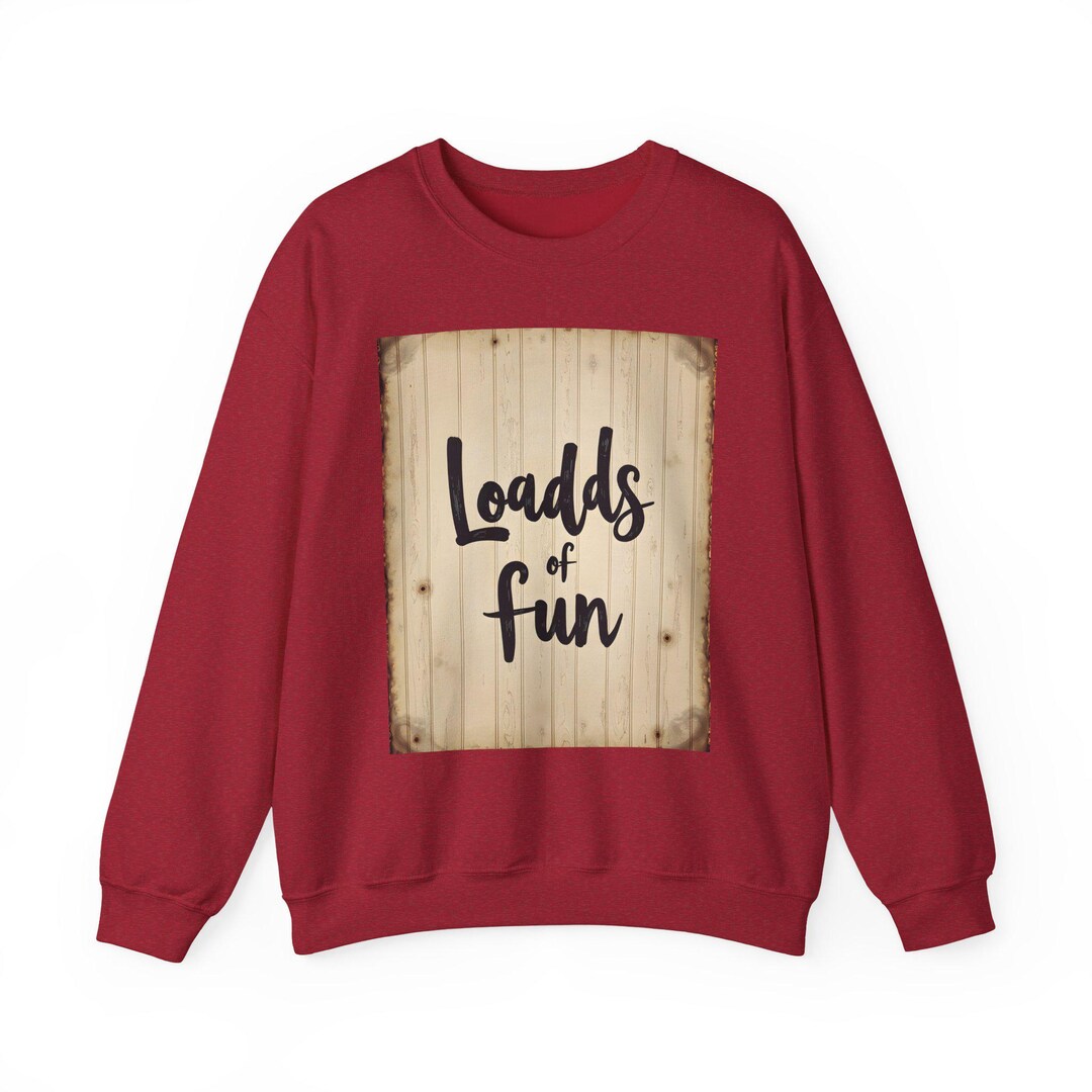 Loads of Fun Poster, Rustic Wood Sign Wall Art, Playful Family Room ...
