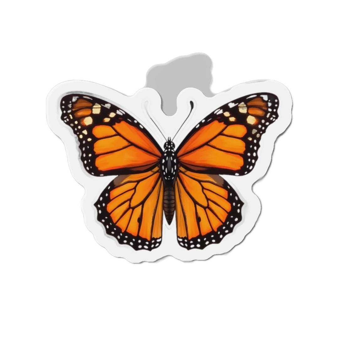 Monarch Butterfly Fridge Magnet, Die Cut Kitchen Magnet, Orange ...