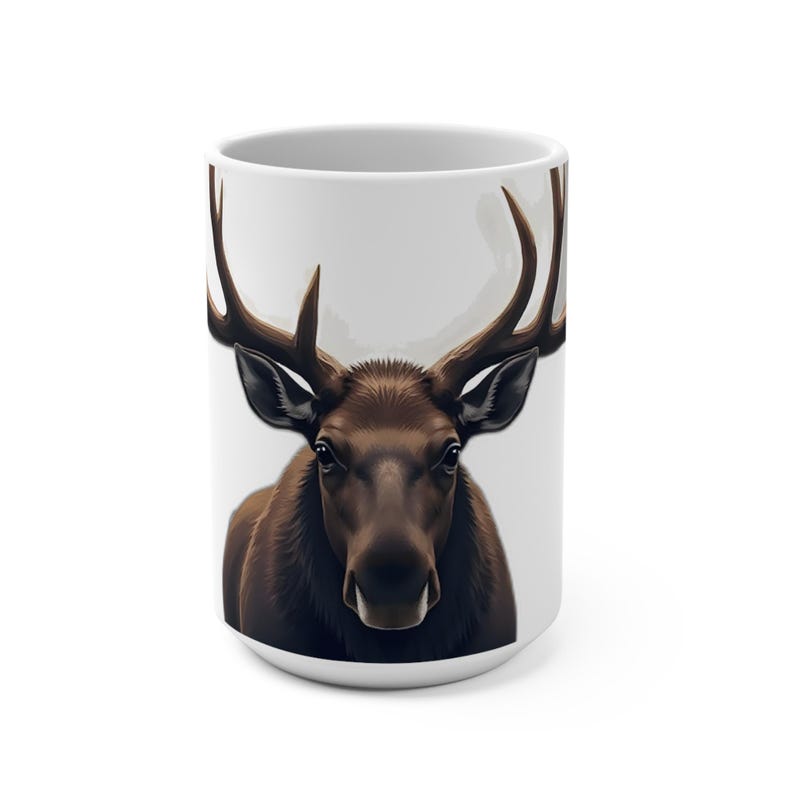 Majestic Moose Mug 15oz - Realistic Wildlife Art Coffee Cup - Forest ...