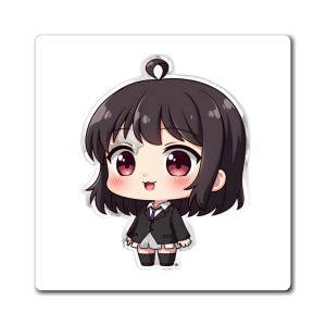 Anime Girl Fridge Magnet, Chibi Kawaii Kitchen Magnet, Cute ...