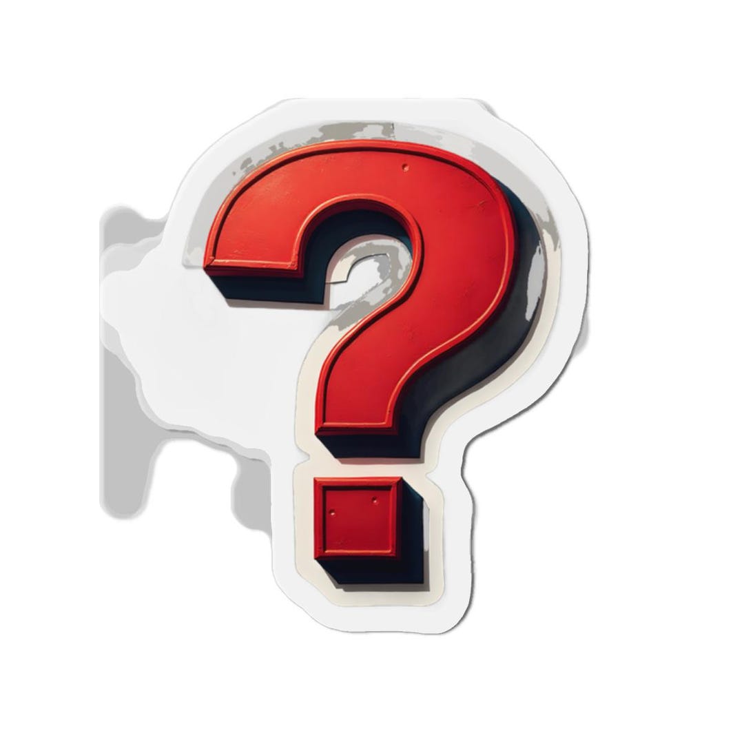Question Mark Fridge Magnet, 3D Red Kitchen Magnet, Teacher Classroom ...