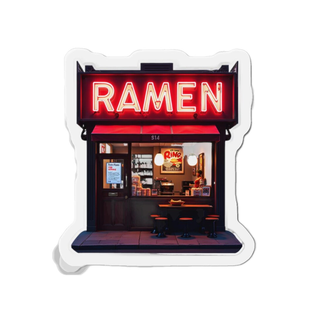 Ramen Shop Fridge Magnet, Japanese Restaurant Kitchen Magnet, Neon Sign ...