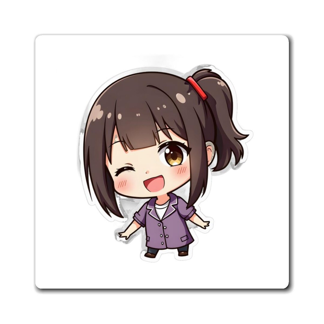 Anime Girl Fridge Magnet, Chibi Kawaii Kitchen Magnet, Cute ...