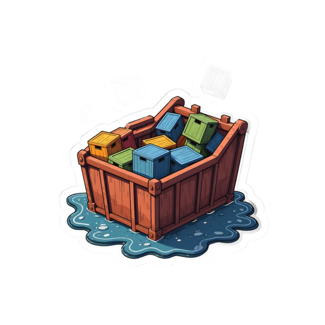 Wooden Crate Sticker, Retro Gaming Decal, Vintage Storage Box Vinyl ...