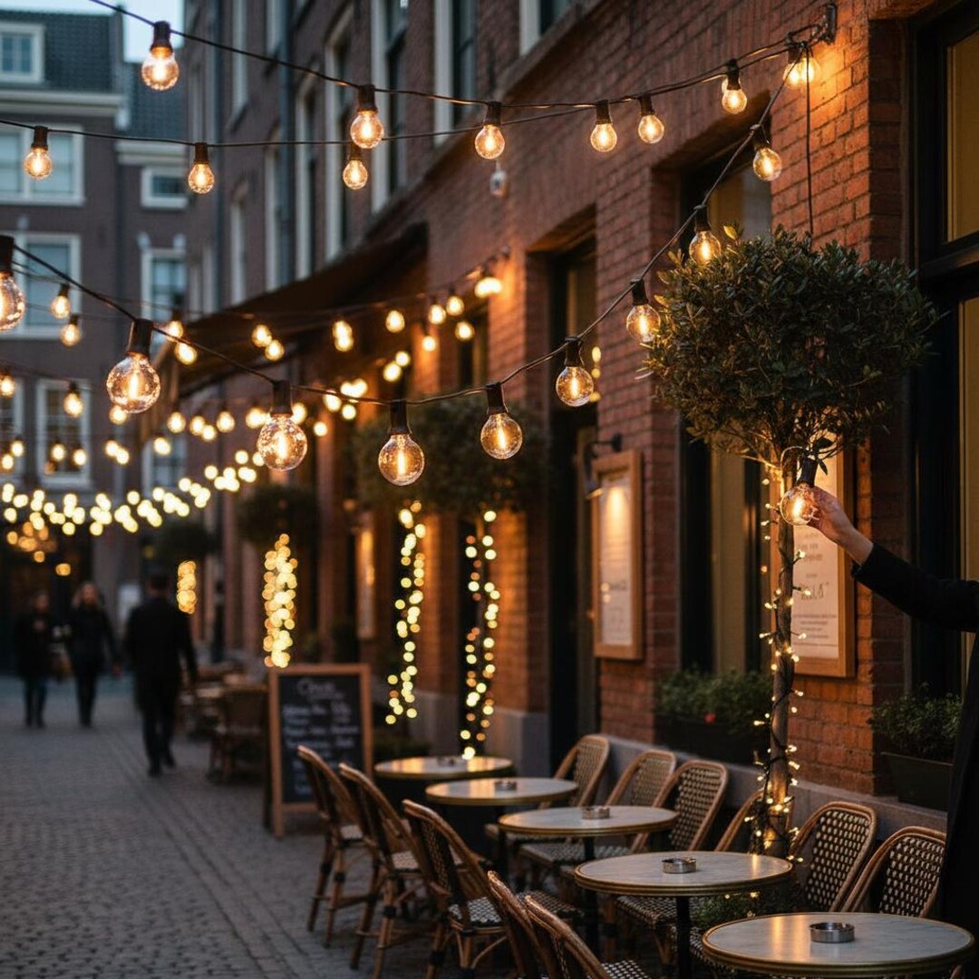 Outdoor G40 LED Patio Lights | 30M Fairy String Lights for Garden ...