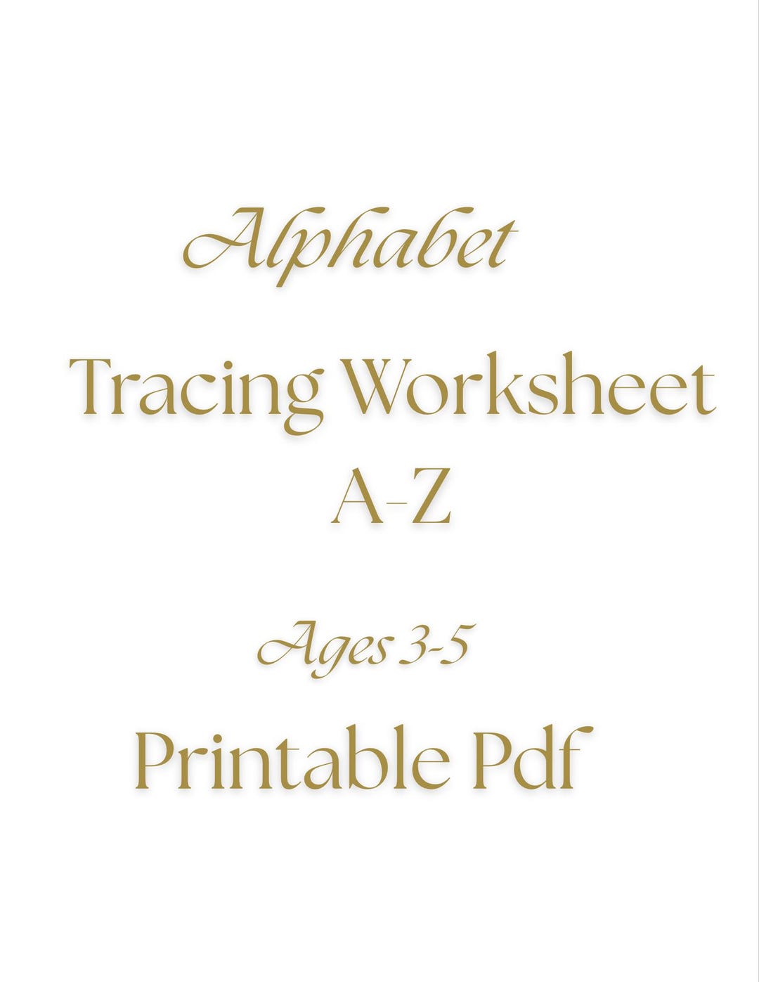 Alphabet Tracing Worksheets A–Z for Kids Ages 3–5 | Printable Preschool ...