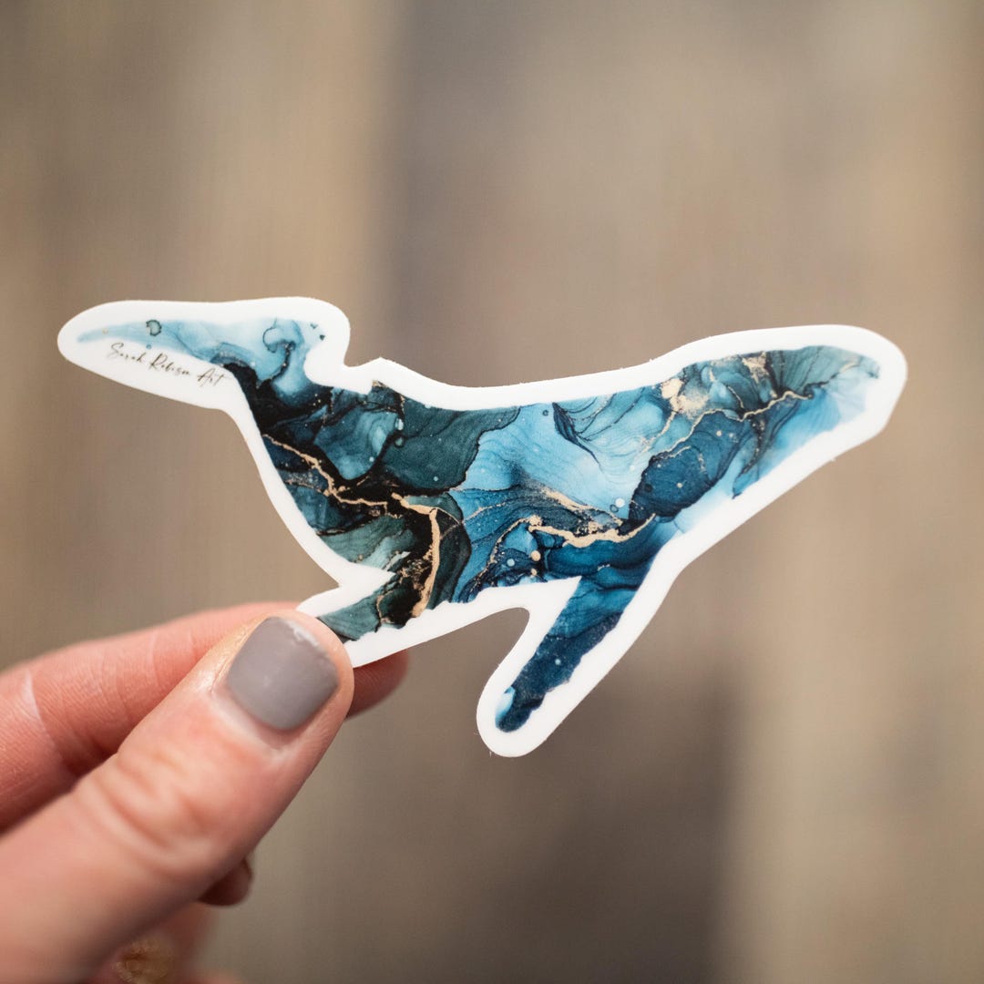 Vinyl Humpback Whale Sticker Original Alcohol Ink Art - Etsy