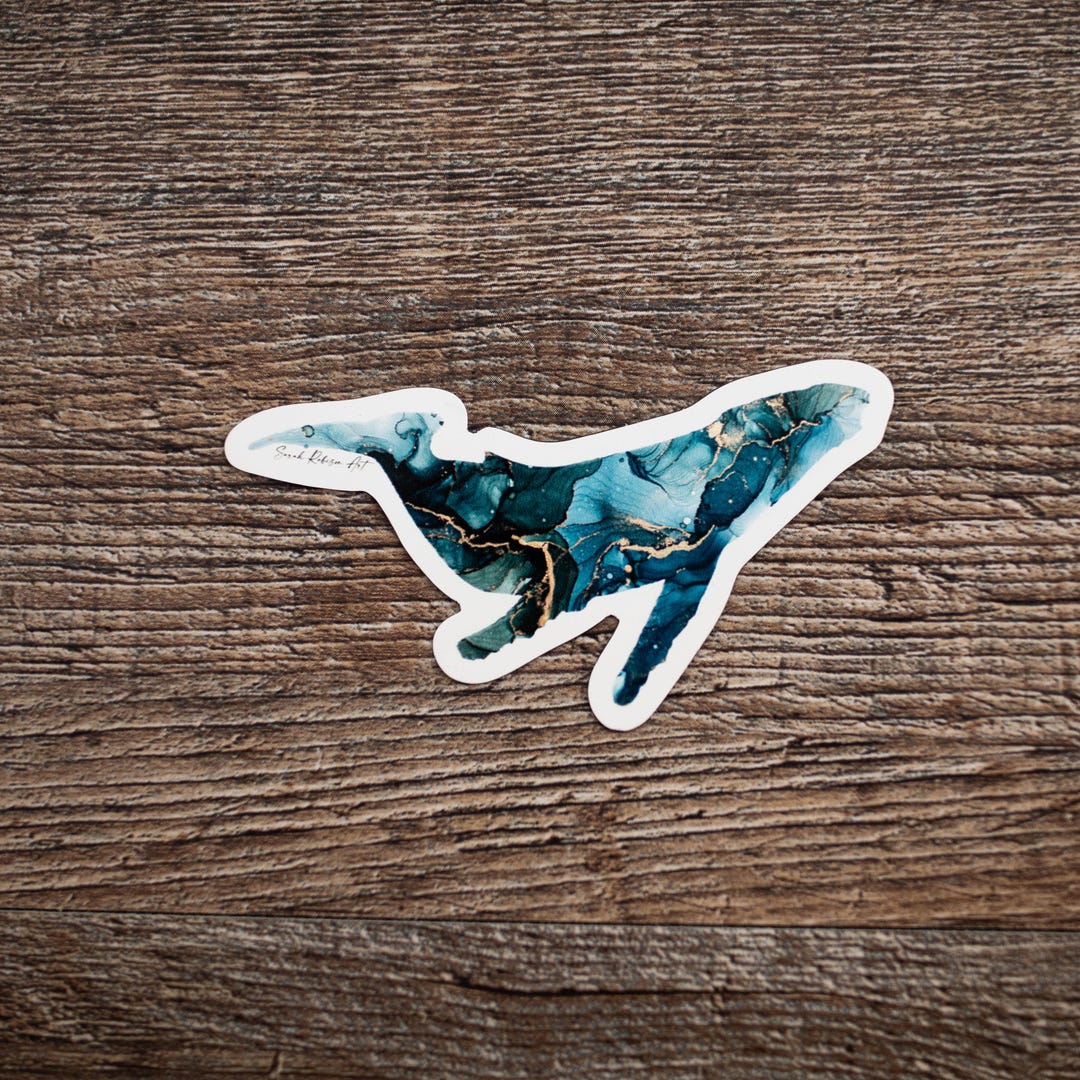 Humpback Whale Magnet - Original Alcohol Ink Art - Etsy