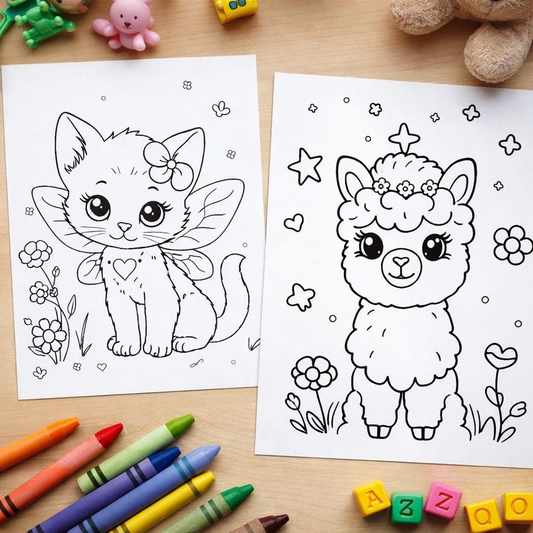 Fantasy Animals Coloring Pages for Kids (printable PDF) - Etsy UK