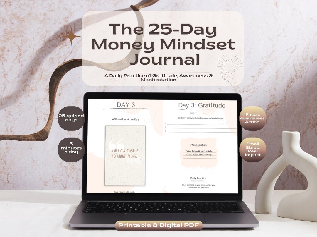 25 Day Money Mindset Journal | 5 Minutes a Day | Printable Journal ...