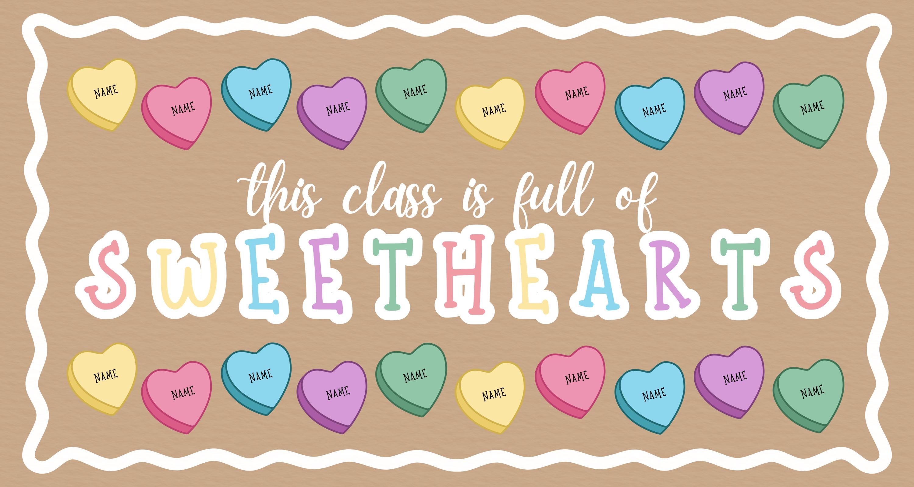 Classroom Students Valentines Banner Template | Sweetheart Banner ...