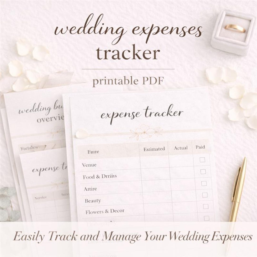 Wedding Budget Planner Printable | Wedding Expense Tracker PDF ...
