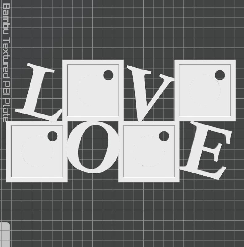 Love4 Photo Frame STL – 3D Printed Picture Holder, 5x5 Cm Photos ...