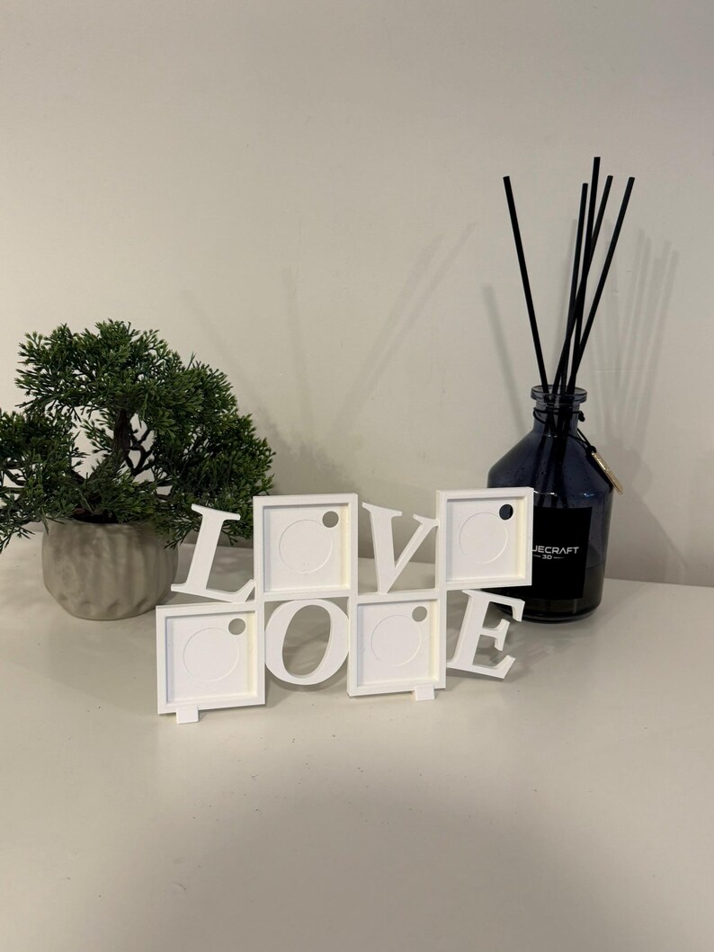 Love4 Photo Frame STL – 3D Printed Picture Holder, 5x5 Cm Photos ...