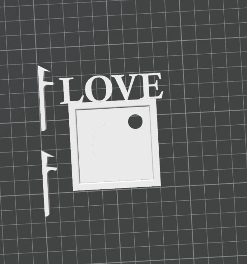 LOVE Photo Frame STL – 3D Printable Magnetic Picture Frame for 5x5 Cm ...