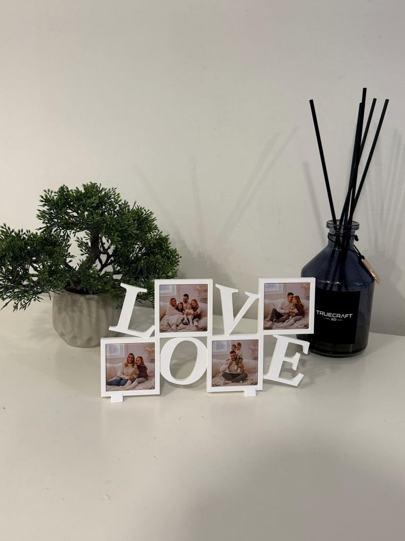 Love4 Photo Frame STL – 3D Printed Picture Holder, 5x5 Cm Photos ...