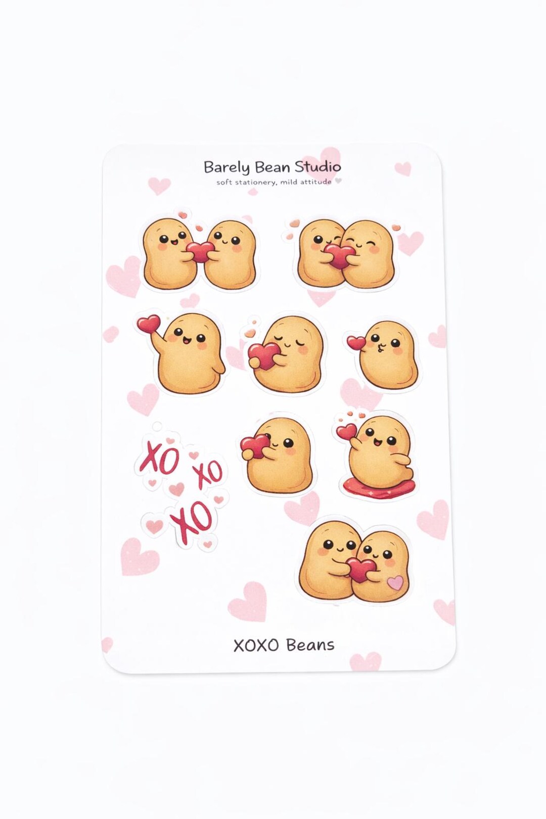XOXO Beans Sticker Sheet | Valentine's Planner Stickers - Etsy