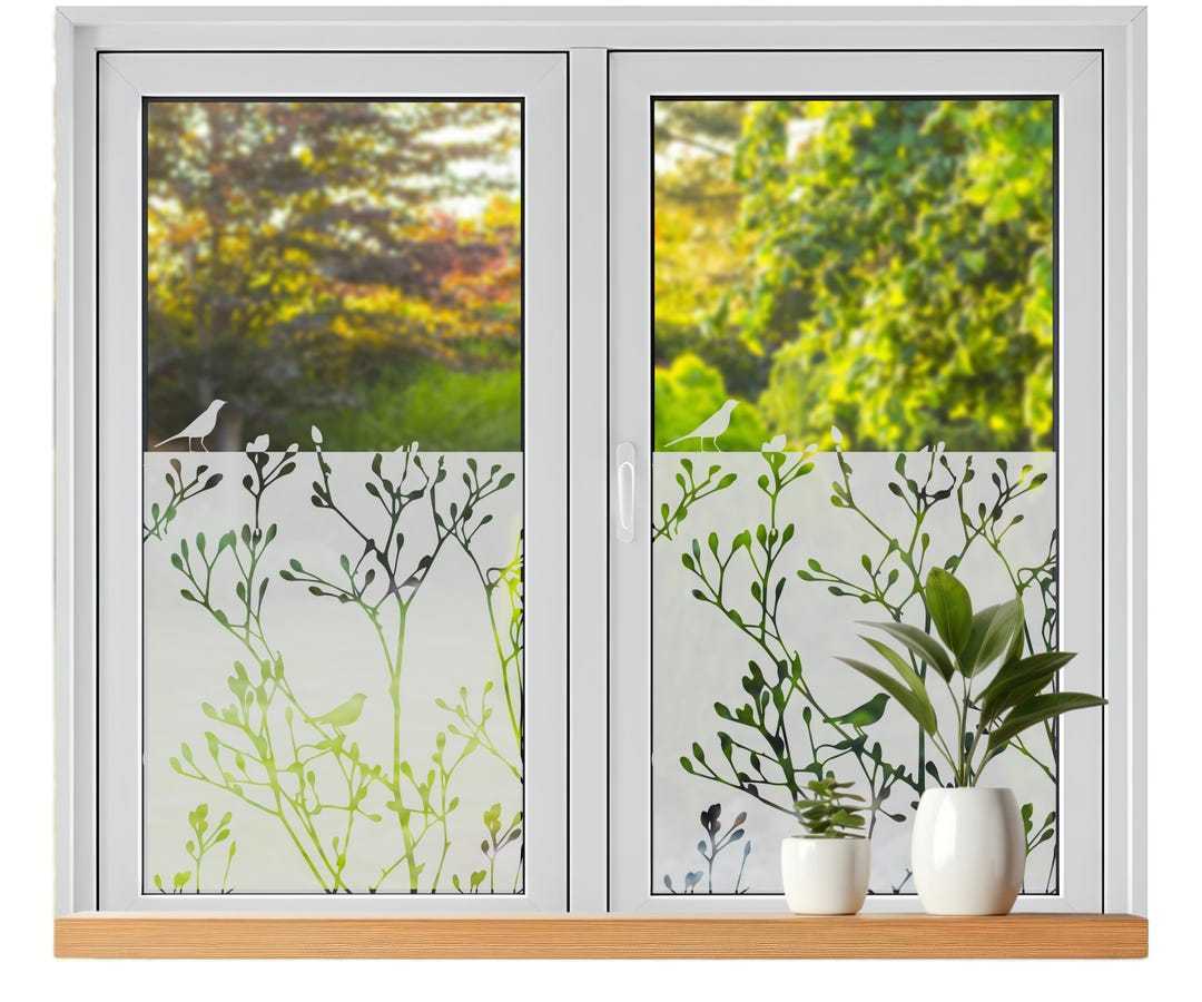 Cut-out Self-adhesive Window Film "nature" - Frosted Effect Privacy ...
