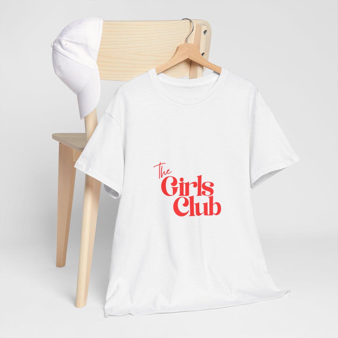 The Girls Club Tee | Retro Script Logo, Pink Typography - Etsy