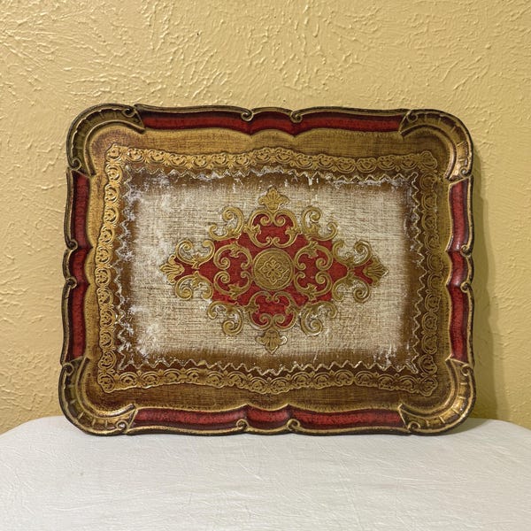 Vintage Italian Wood Tray - Etsy