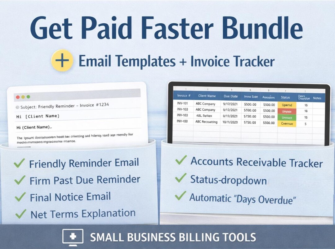 Invoice Follow-up Email Templates + Accounts Receivable Tracker | Get ...