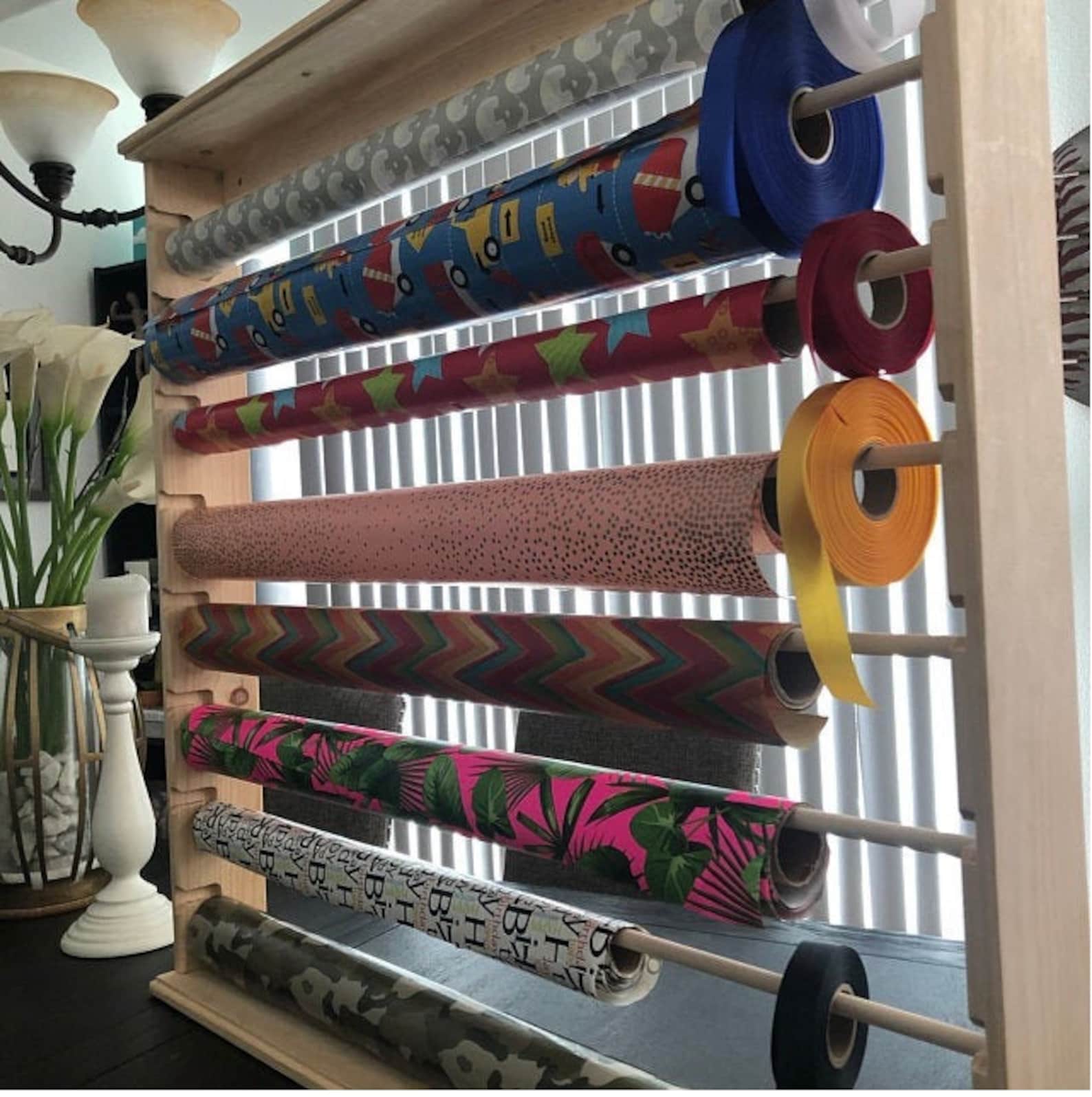 Wrapping Paper Rack FREE SHIPPING Wall Hanging Etsy wrapping-paper-rack-free-shipping-wall-hanging-etsy
