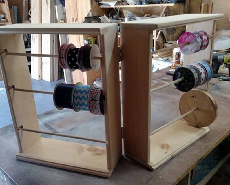 Double Ribbon Rack for 4-5 and 7 Inch Spools FREE SHIPPING - Etsy
