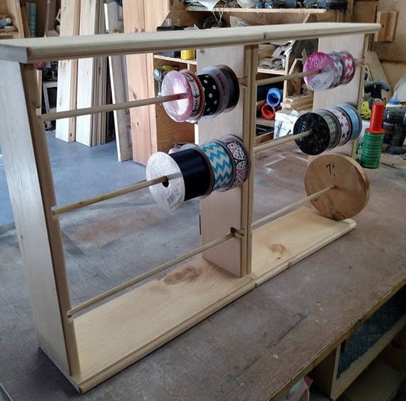 Double Ribbon Rack for 4-5 and 7 Inch Spools FREE SHIPPING - Etsy