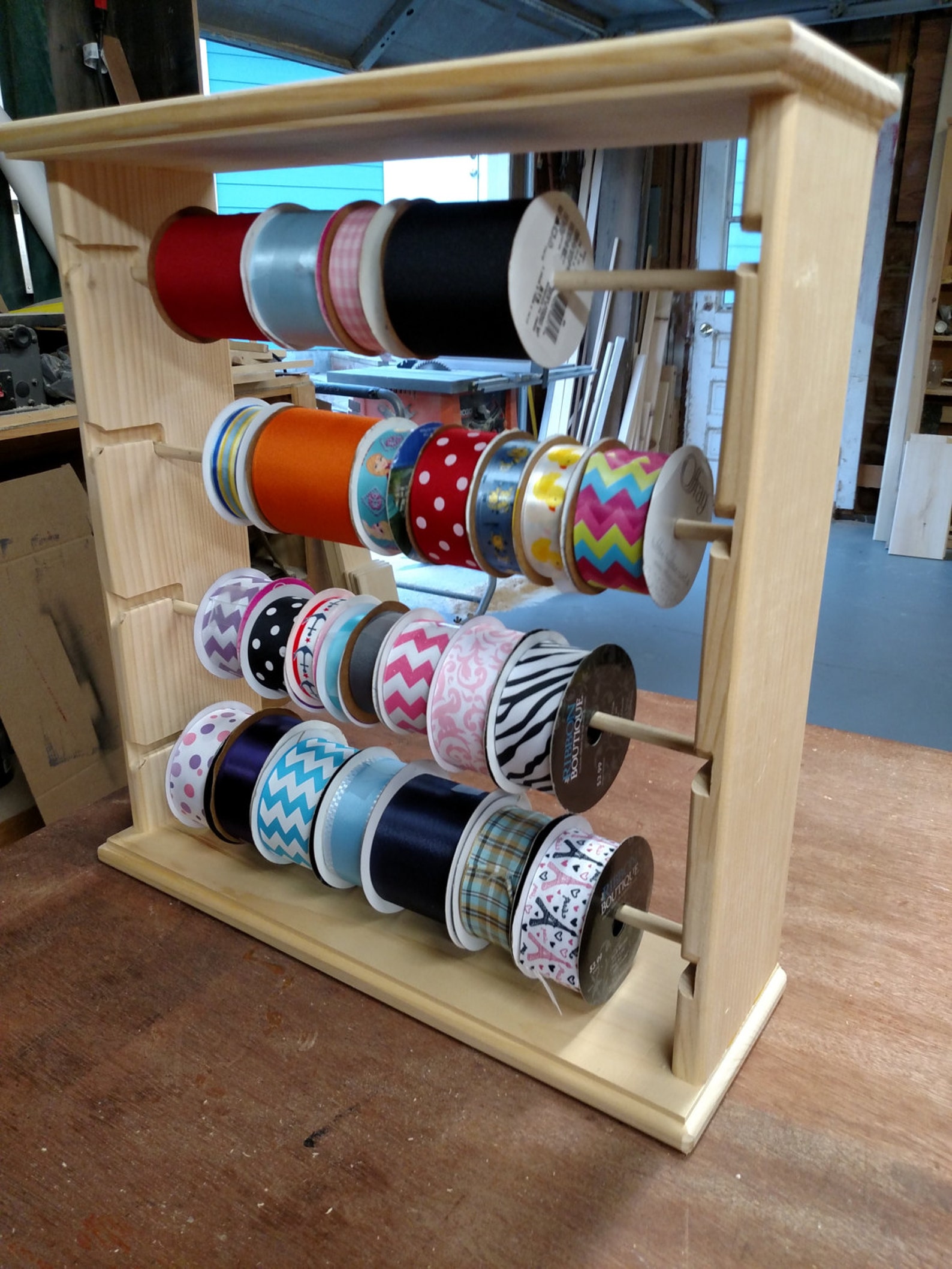 Ribbon Spool rack organizer for 4'' spools | Etsy