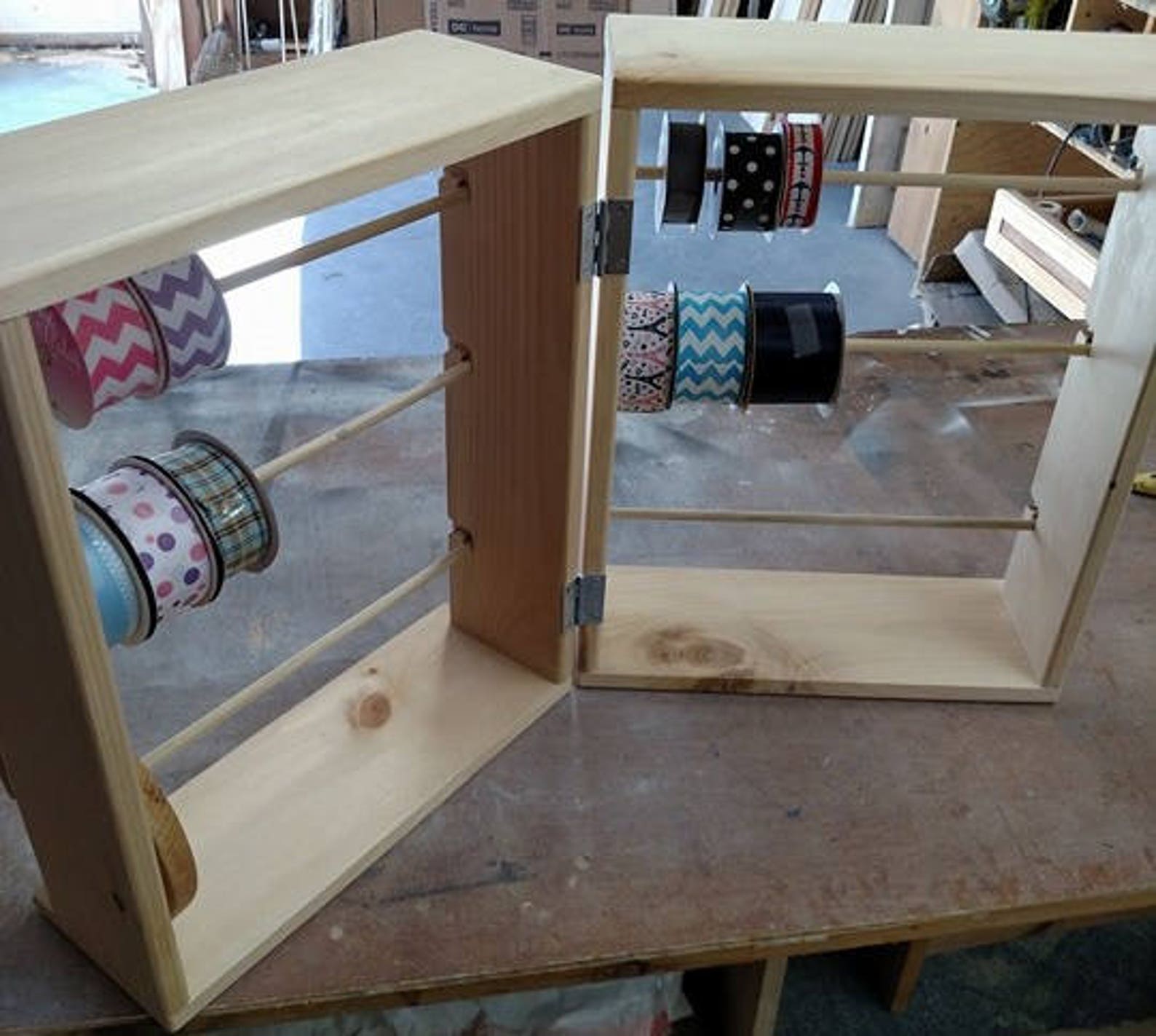 Double Ribbon Rack for 4-5 and 7 Inch Spools FREE SHIPPING - Etsy