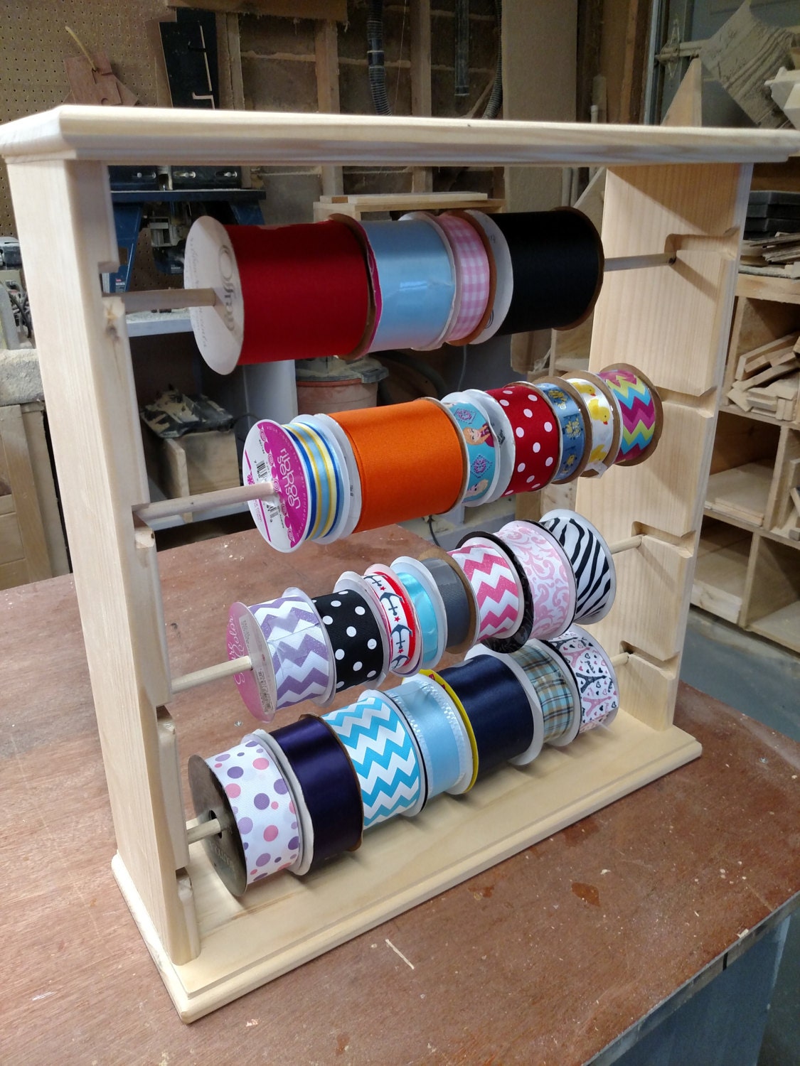Ribbon Spool Rack Organizer for 4'' Spools | Etsy