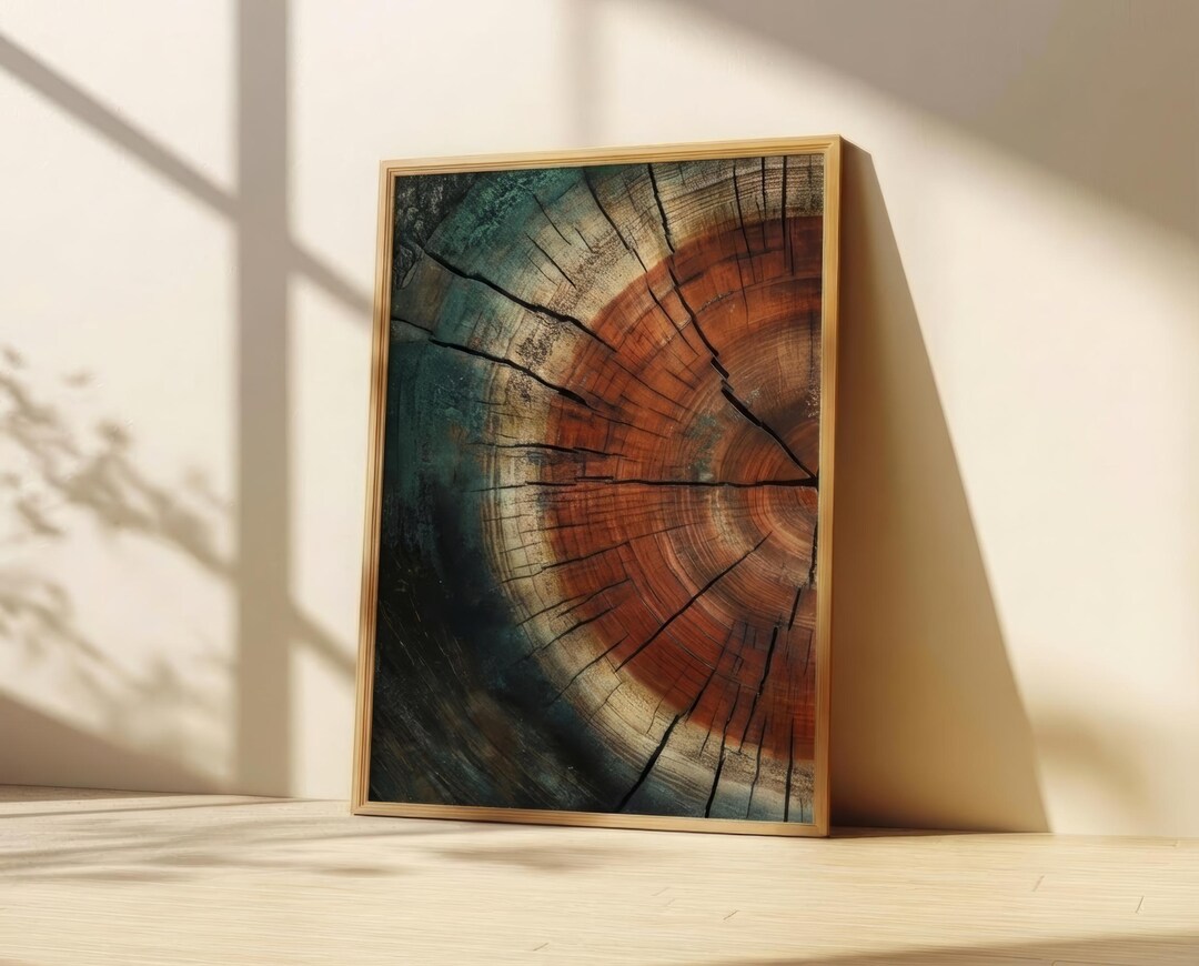 Tree Ring Wooden Inspired Natural Wall Art Canvas - Etsy