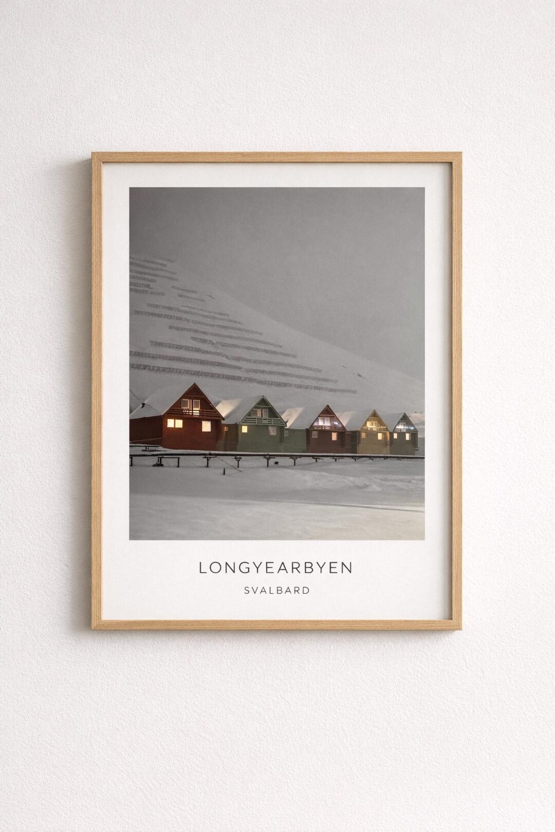 Longyearbyen Svalbard Winter Photo Poster, Scandinavian Decor (digital ...