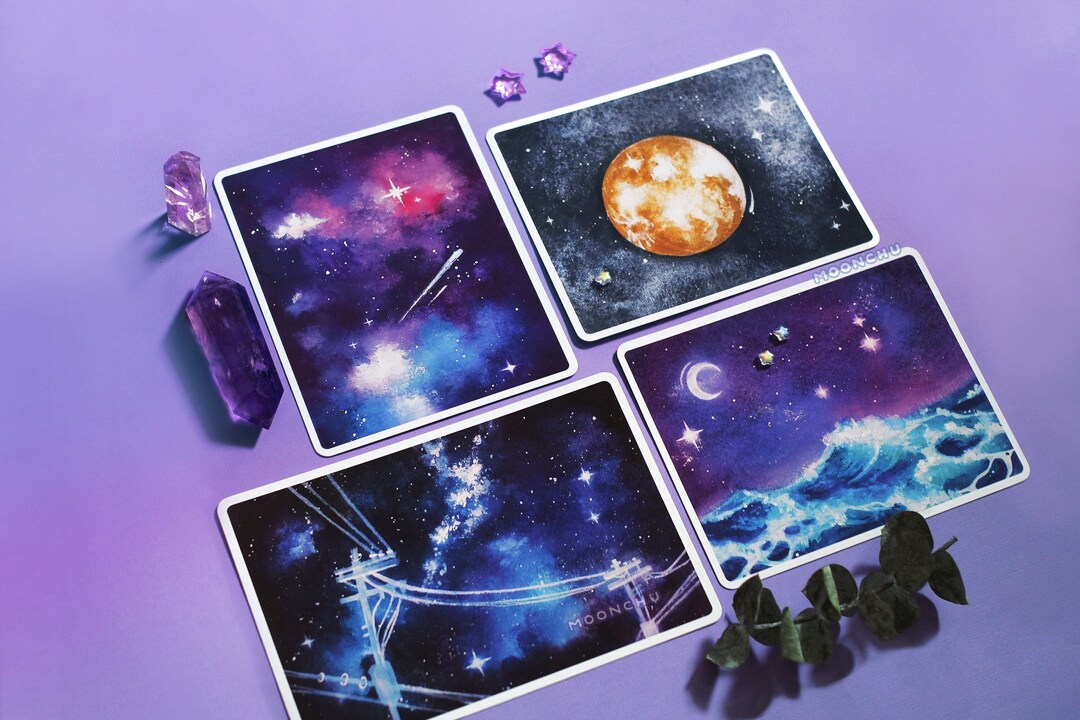 Dreaming of Stars Series Night Sky Celestial Art Print | WATERCOLOUR ...