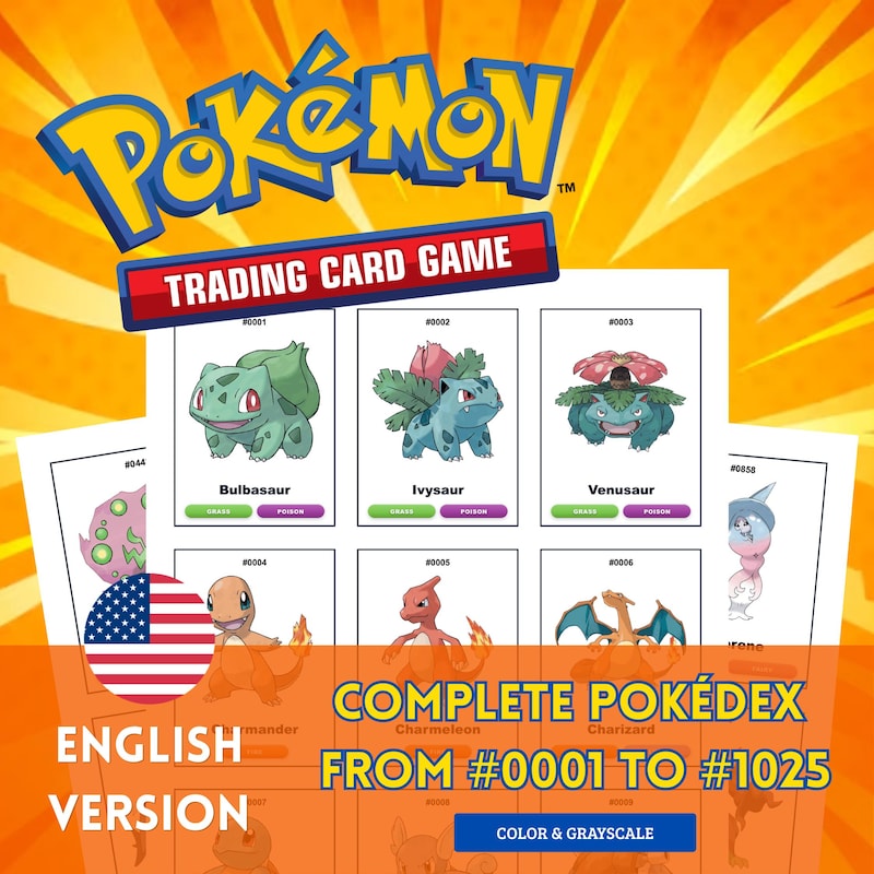 Printable Pokedex - Etsy