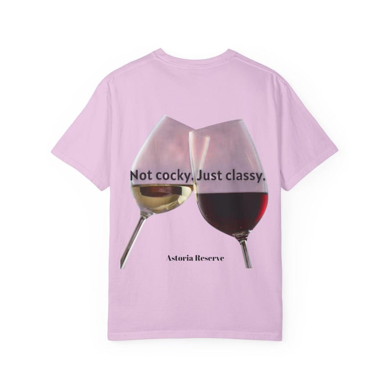 I Am Who I Think I Am Wine Glass Design T-shirt | Not Cocky. Just ...