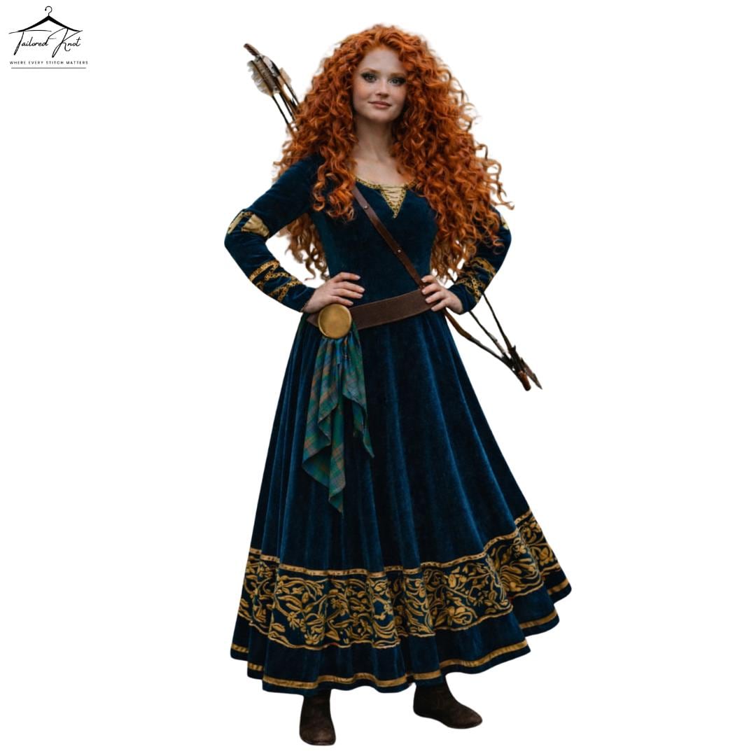 Merida, Princess of Dunbroch -brave Inspired Dress - Medieval Costume ...