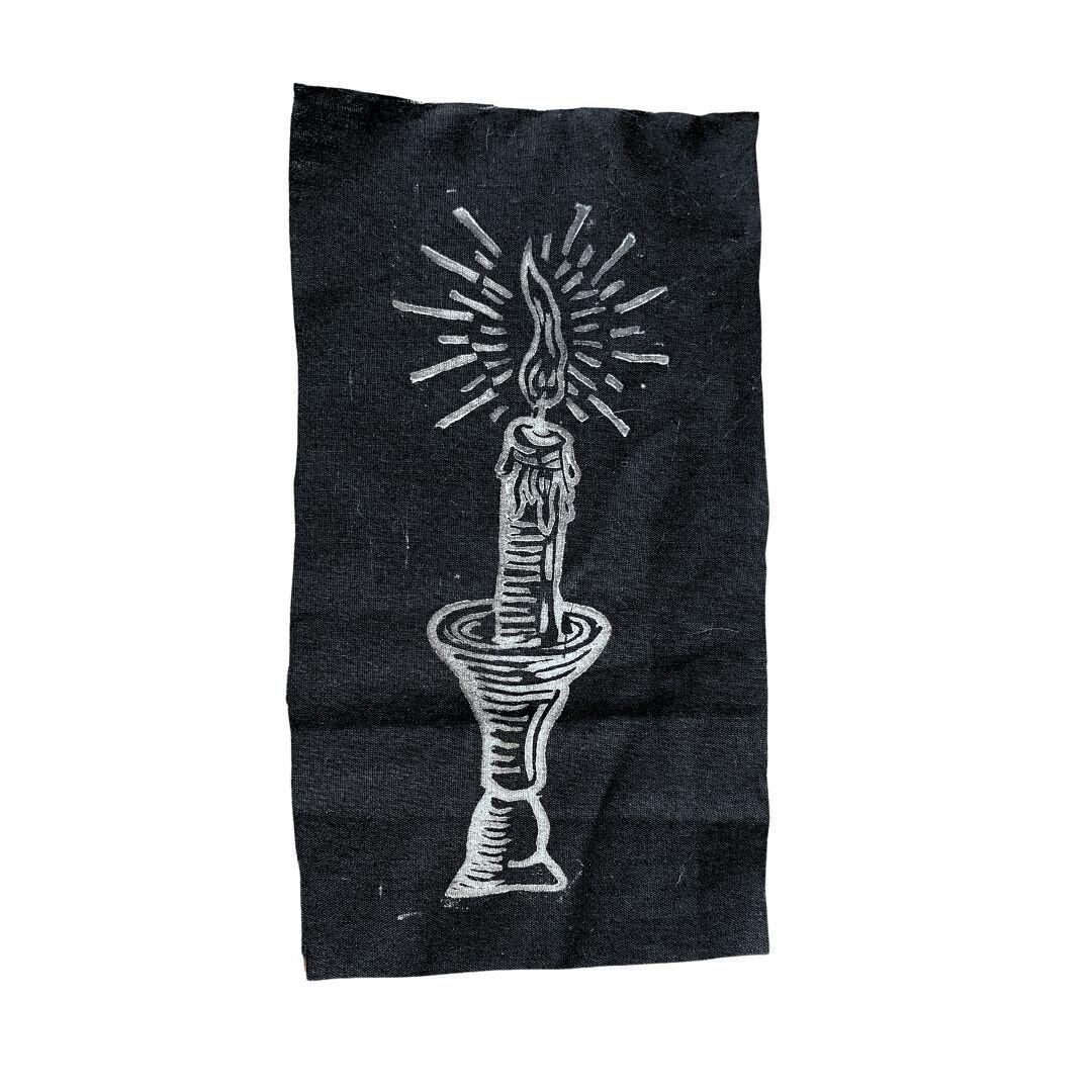 Candlestick Patch | Linoprint | Block Print - Etsy